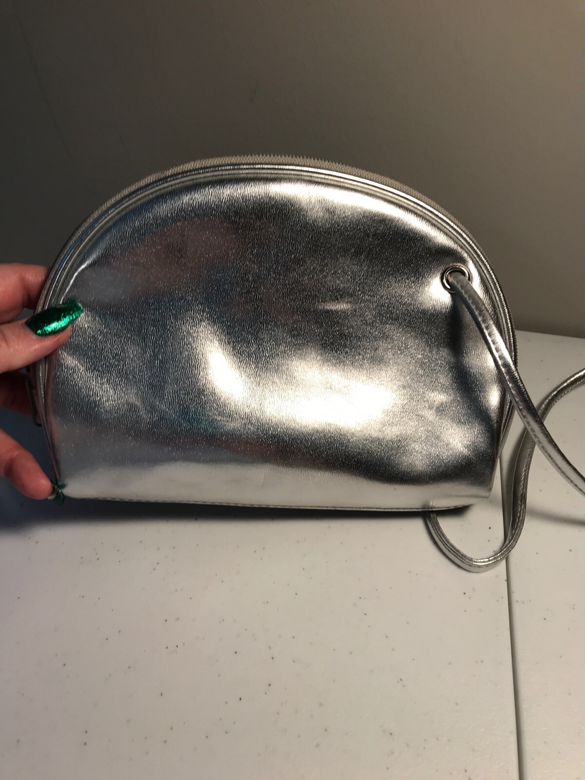 Metallic Silver Black Snake Print Crossbody Purse And Matching Coin ...