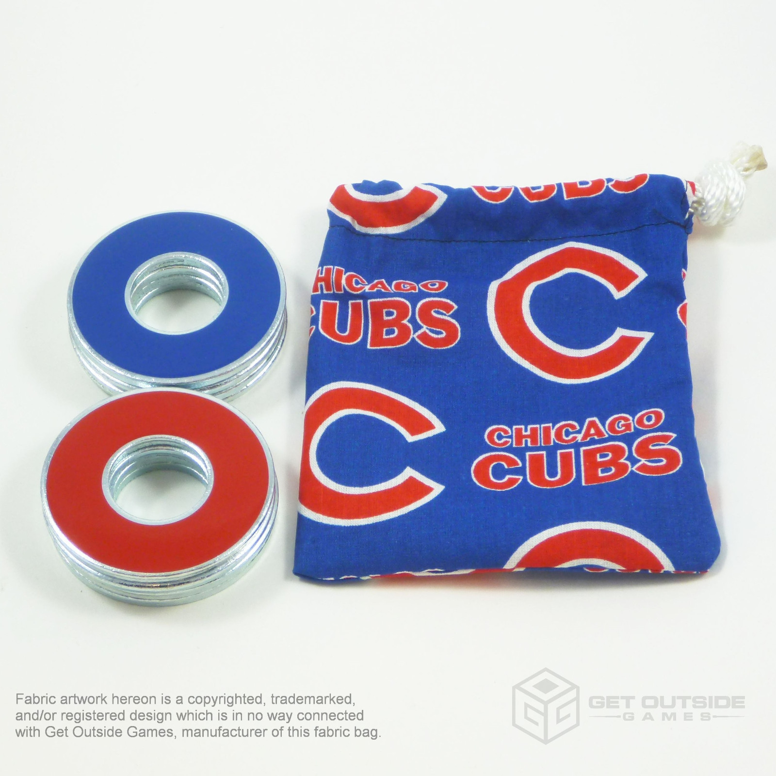8 VVashers™ w/ Chicago Cubs Fabric Bag | Washer Toss / Washer Game ...