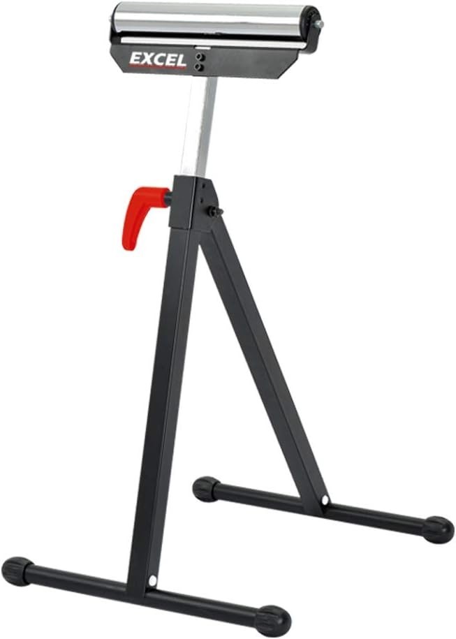 2x Excel Heavy Duty 60kg Roller Support Leg Stand Adjustable Height ...