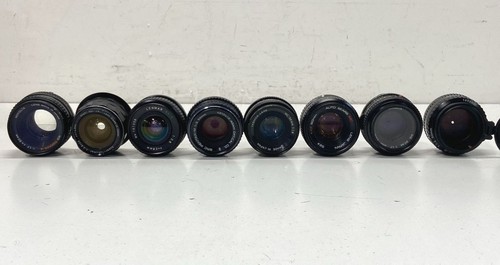 Lot of 8 Assorted 50mm & 28mm Camera Lenses | eBay