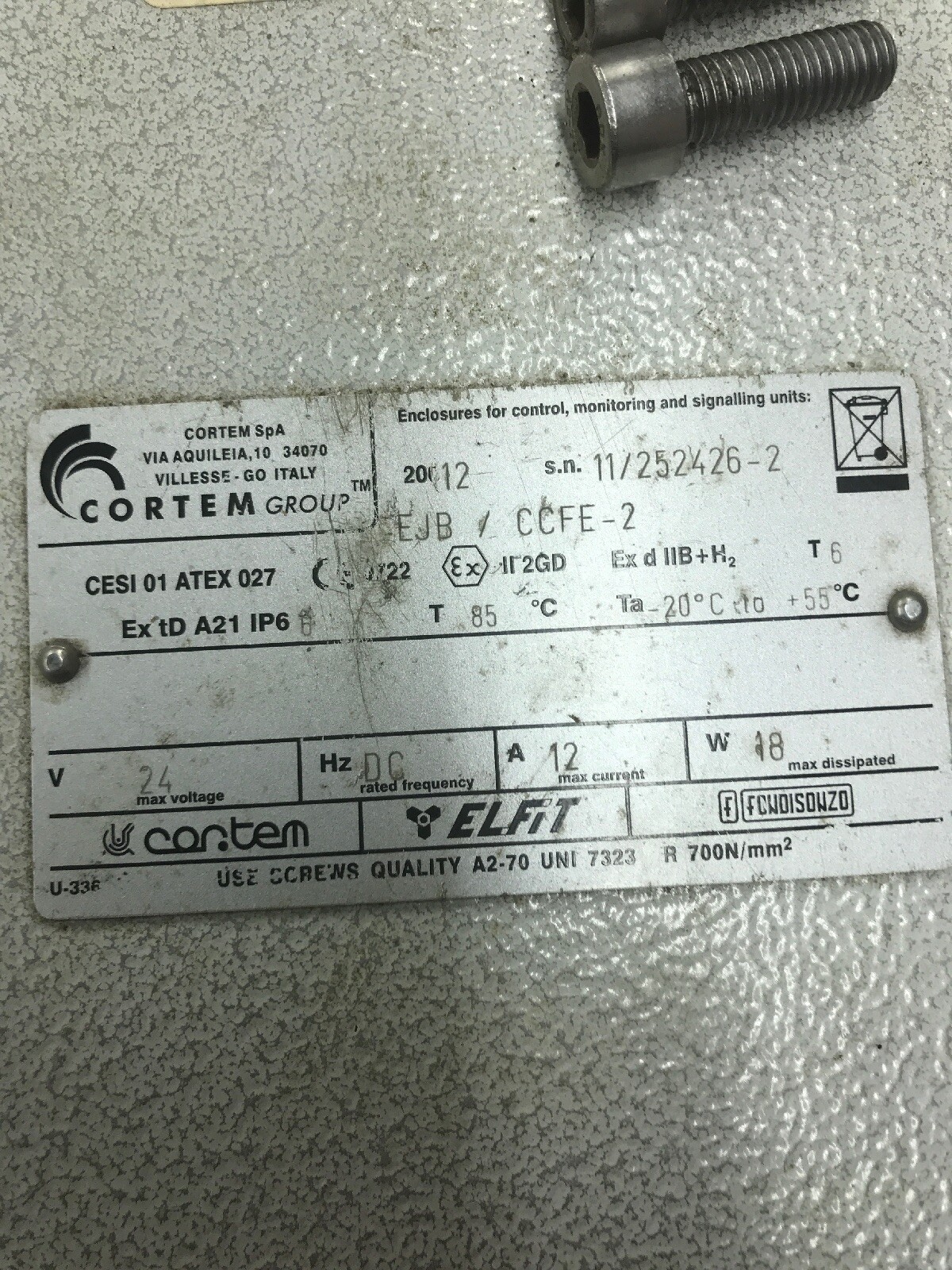 Cortem EJB/CCFE-2 Explosion-Protected Tideland Elfit Dc-dc Converter ...