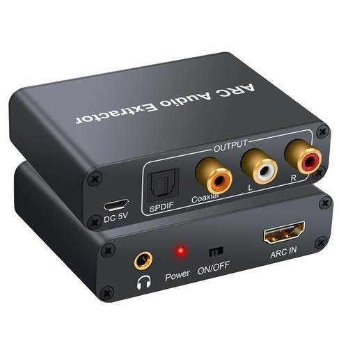 HDMI ARC 3.5mm Converter Adapter Audio Extractor Digital DAC to RCA ...