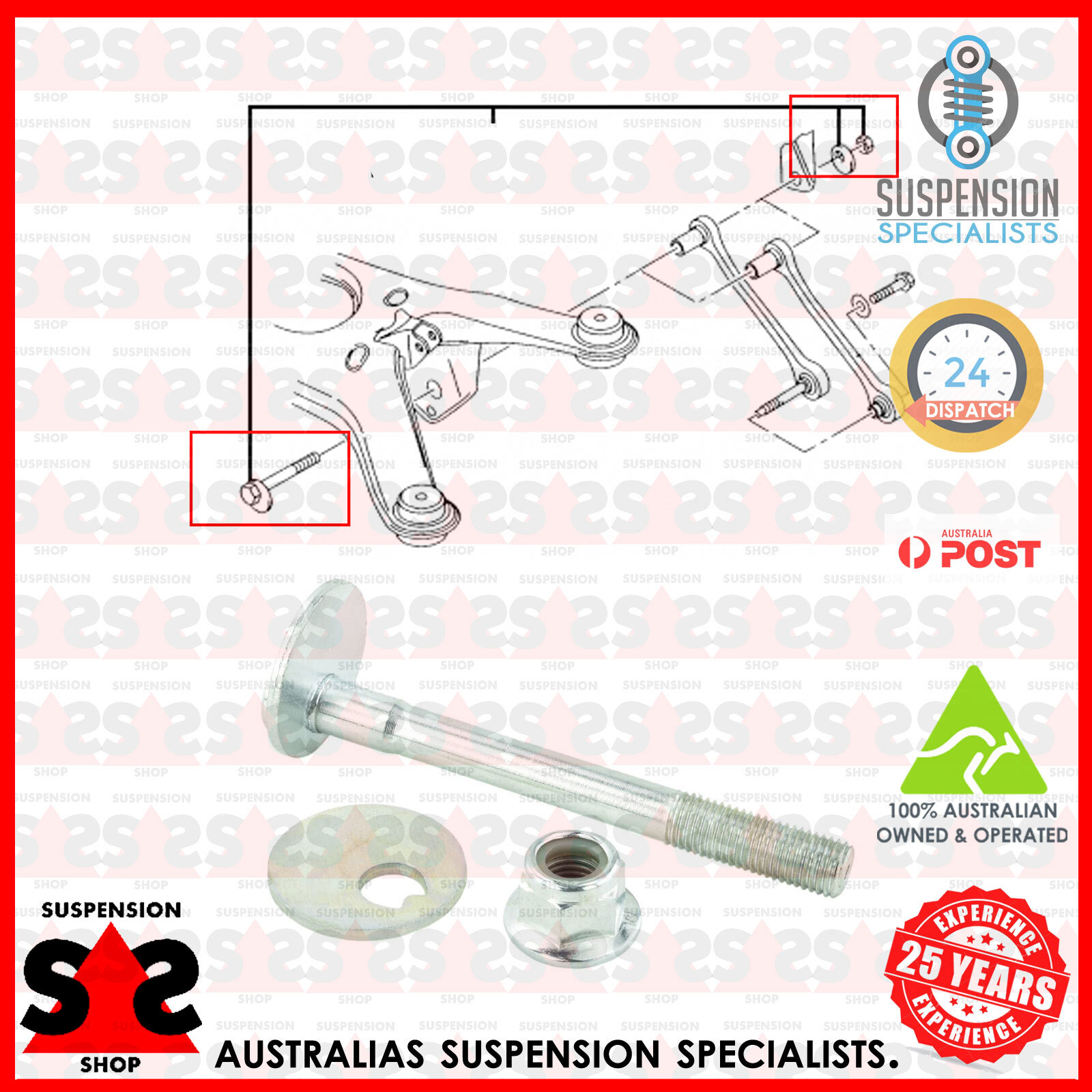 Camber Correction Screw Suit AUDI A6 C5 (4B2) 2.7 T quattro A6 C5 (4B2 ...