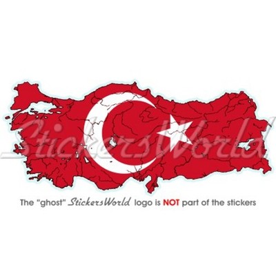 TURQUIE Carte-Drapeau TURQUE Turc VInyle Sticker Autocollant 140mm | eBay