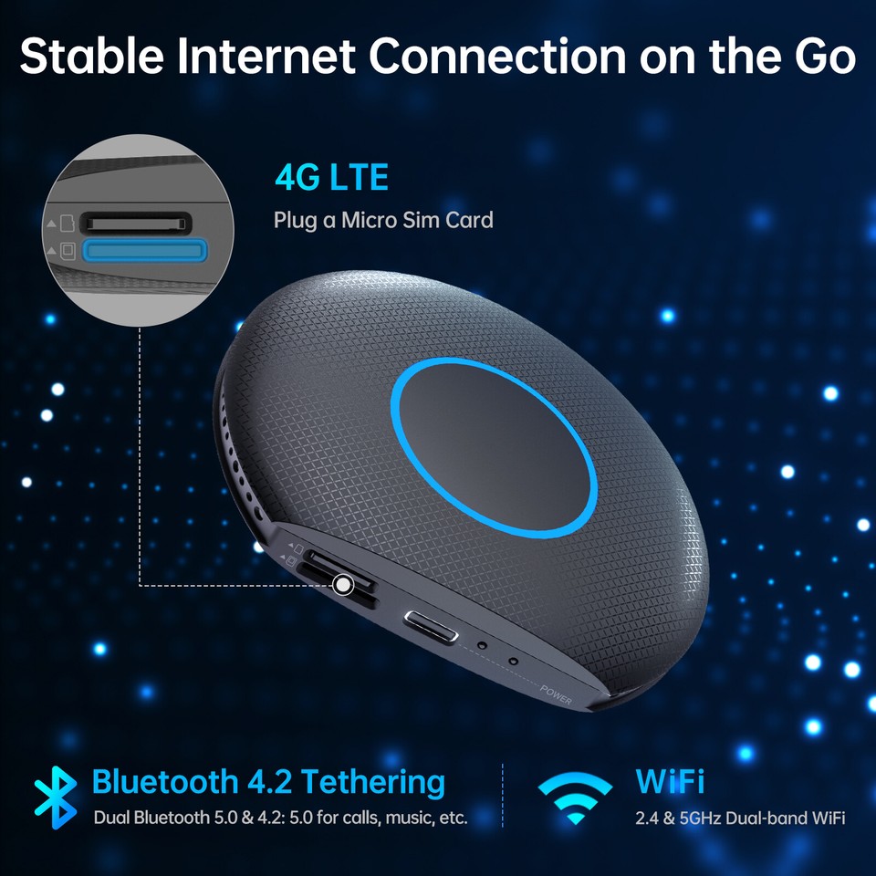 ATOTO Wireless CarPlay&Android Auto Adapter Android 13 Multimedia ...