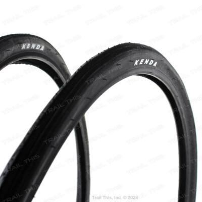 2-Pack Kenda K35P Blackwall 27x1-1/4" Road Bike Tires Wire Bead 90 PSI ...