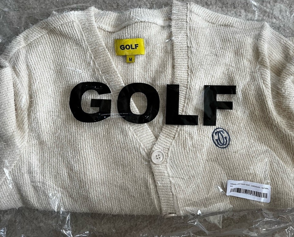 GOLF WANG 100% AUTHENTIC SZ M Grand Logo Hairy Knit Cardigan | eBay