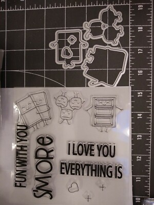 Universal Die Cut Tool Thin Metal Emboss Stamp Smore Love Marshmallow ...