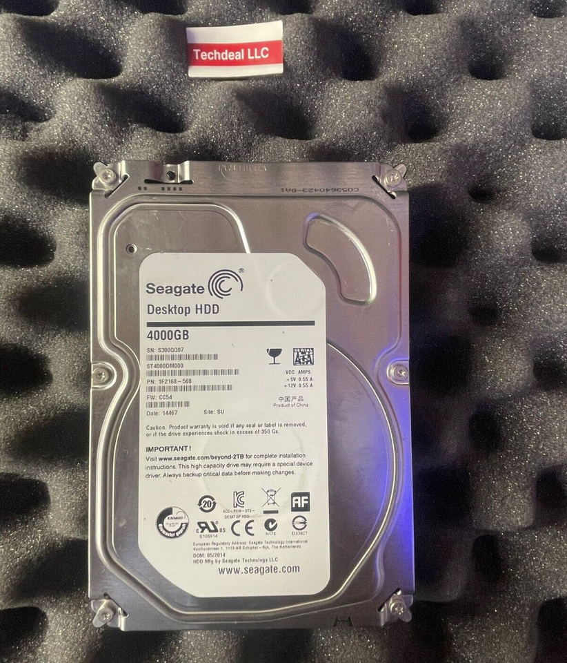 Seagate ST4000DM000 4TB SATA 6 Gb/s 64MB 5900 RPM Desktop HDD 3.5 inch ...