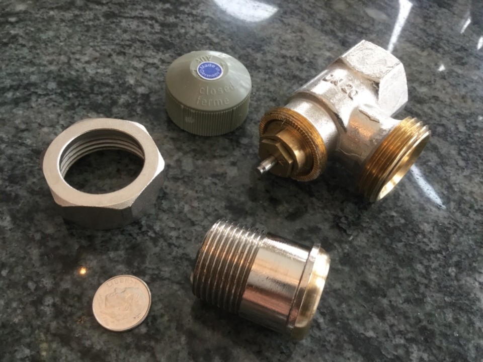AMMARK 60.75 TYPE 60 NOS ANGLE 3/4" NPT THERMOSTATIC RADIATOR VALVE ...