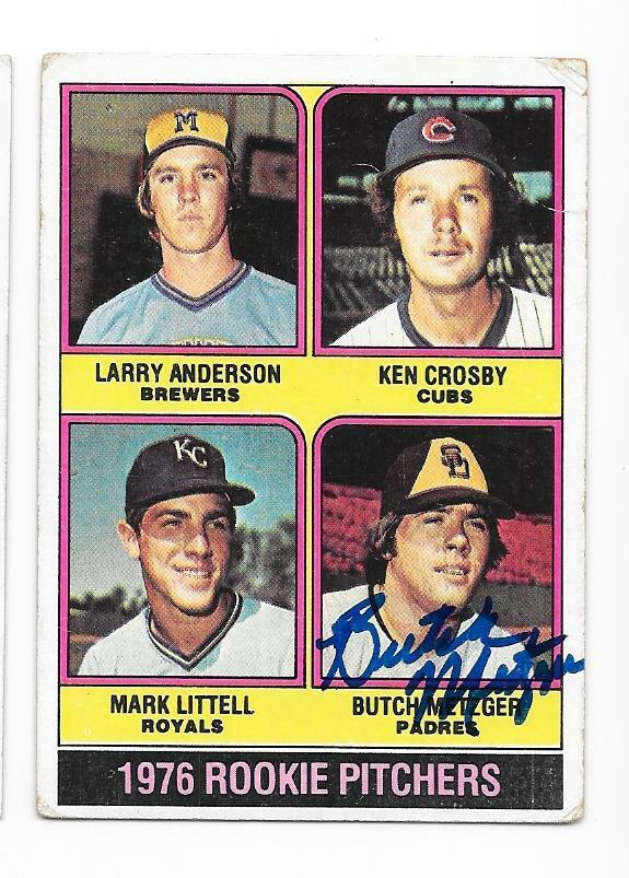 BUTCH METZGER 1976 TOPPS AUTOGRAPHED SIGNED # 593 SAN DIEGO PADRES | eBay