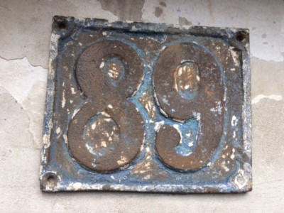 Vintage 1900's Cast Iron Sign House Number 89 | eBay