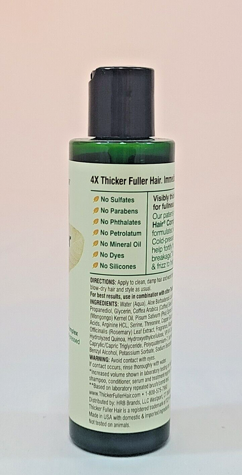Thicker Fuller Hair Thickening Serum Volumize & Lift Roots 5 fl oz New ...