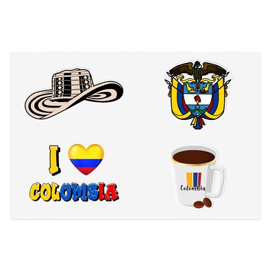 Colombian Sticker Sheets, Colombian Decoration, Colombian stickers ...