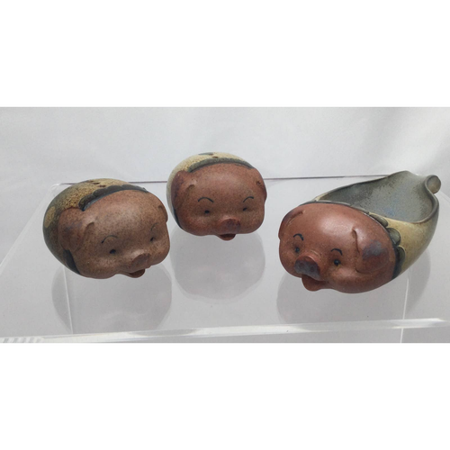 UCTCI Stoneware Pig Salt and Pepper Shakers with Matching Spoon Rest | eBay
