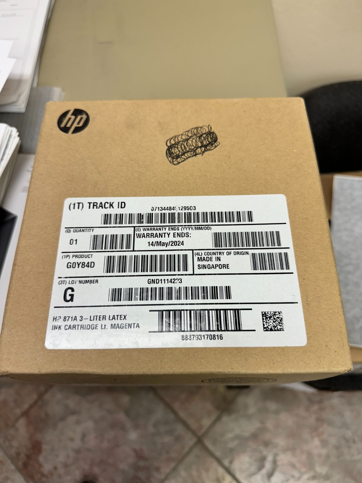 HP 871A (G0Y84D) 3-Liter Latex Ink Cartridge, LIGHT MAGENTA | eBay