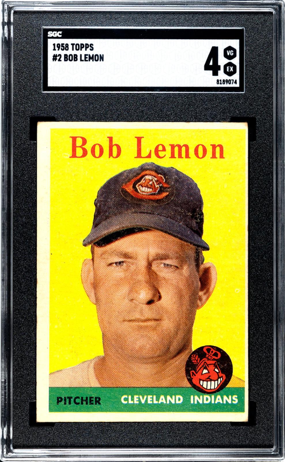 1958 Topps Bob Lemon #2 SGC 4 NEW LABEL VINTAGE BASEBALL | eBay