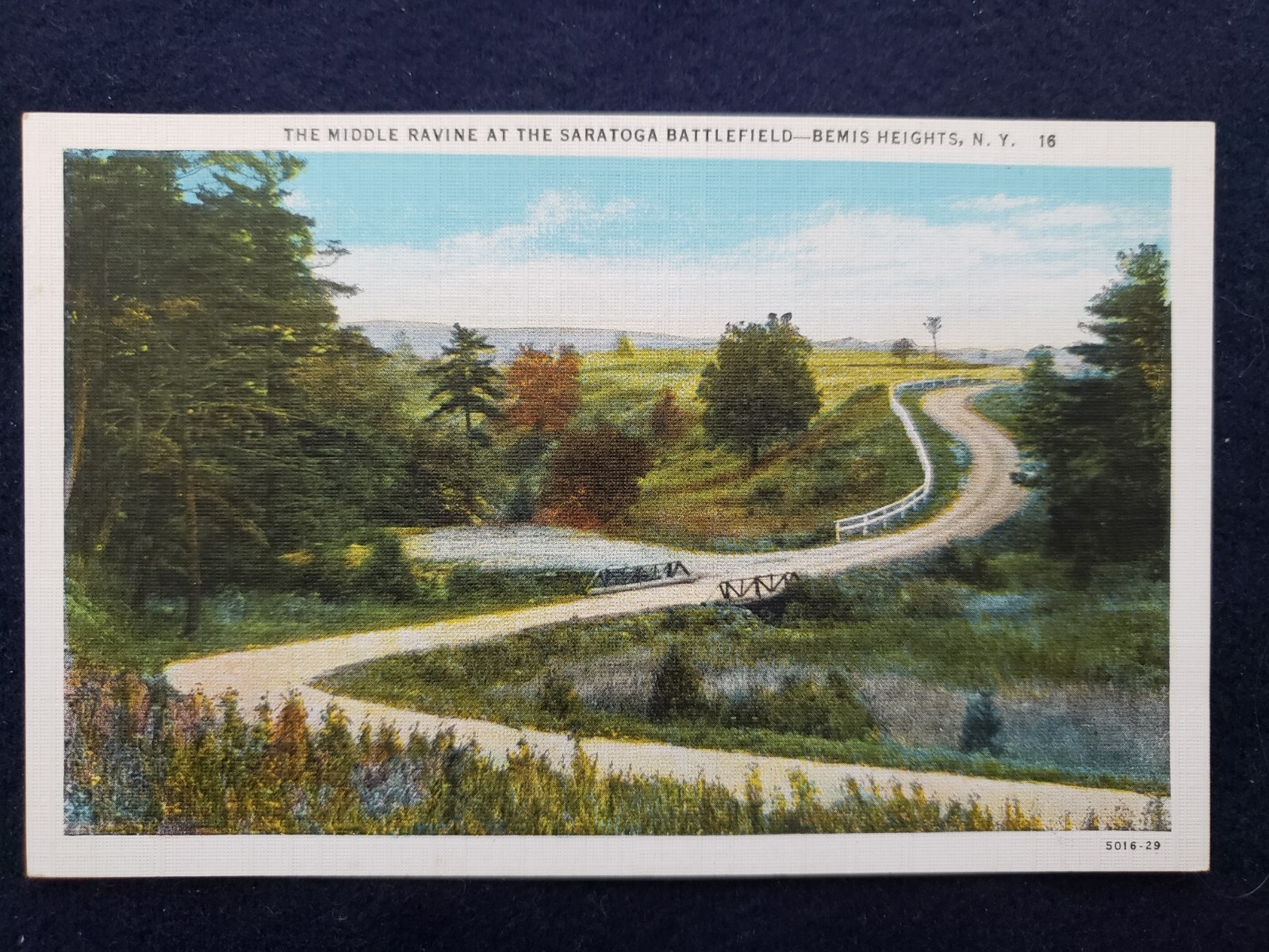 Middle Ravine Battlefield of Saratoga Bemis Heights NY New York 1940s ...