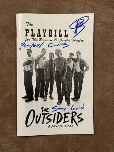 Brody Grant Signed Playbill Legacy Outsiders Ponyboy Curtis Stay Gold ...