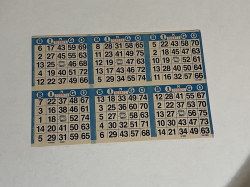 Bingo Paper Packs 6on9 - 6 cards per sheet 9 sheets per pack 25 Packs ...