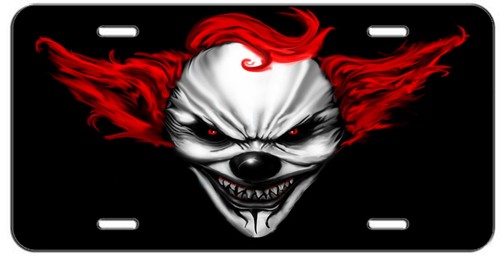 LICENSE PLATE SCARY HALLOWEEN CLOWN AUTO TAG | eBay