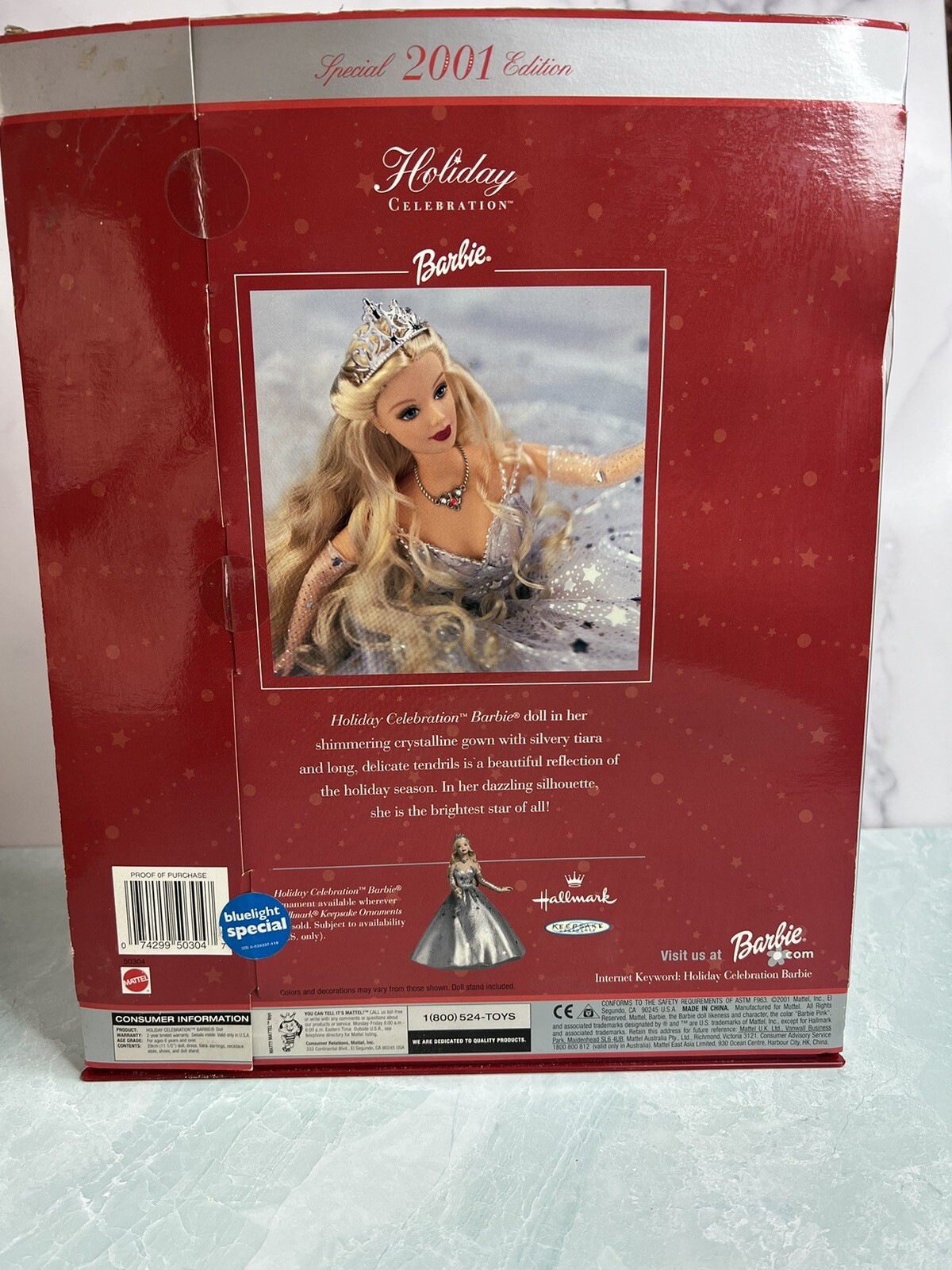 2001 Holiday Celebration Barbie Doll Mattel Special Edition #50304 NRFB ...