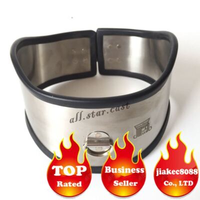 S/L Steel Locking Posture Strict Neck Collar Corset Bondage Straighten ...