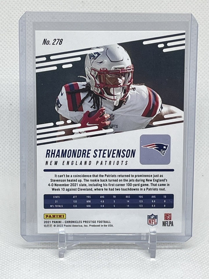 2021 Panini Chronicles Prestige Rhamondre Stevenson | Rookie Card ...