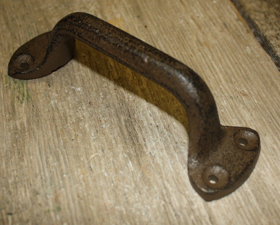 1 Cast Iron Antique Style RUSTIC Barn Handle, Gate Pull, Shed / Door ...