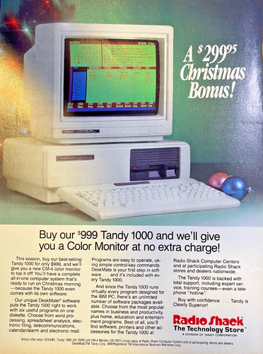 1985 Magazine Advertisement Radio Shack Tandy 1000 Personal Computer | eBay