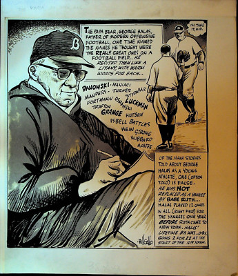 George Halas Bill Gallo Original Art Chicago Bears Babe Ruth | eBay