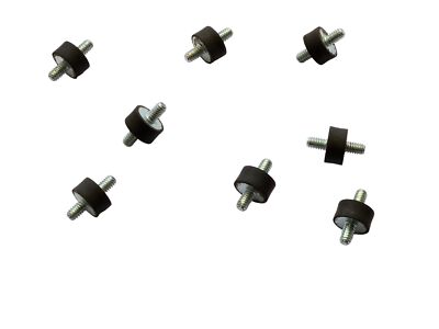 8 Rubber Vibration Isolator Mounts (3/4 Dia x 3/8 Ht) 1/4-20 x 3/8 ...
