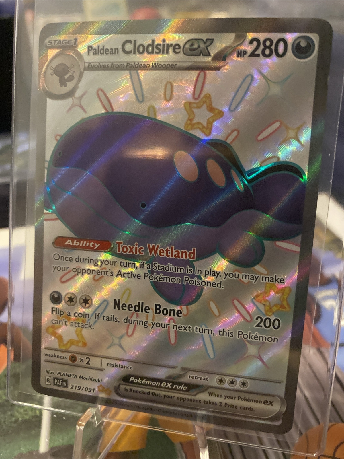 Pokémon TCG Paldean Clodsire ex Scarlet & Violet: Paldean Fates 219/091 ...