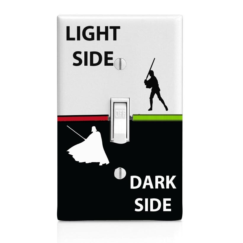 Light Side, Dark Side, Star Wars Light Switch Cover, Home Décor, Night ...