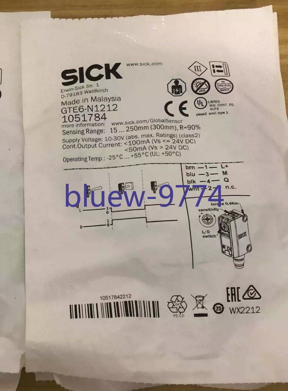 NEW SICK GTE6-N1212 1051784 NPN Photoelectric Switch Sensor | eBay