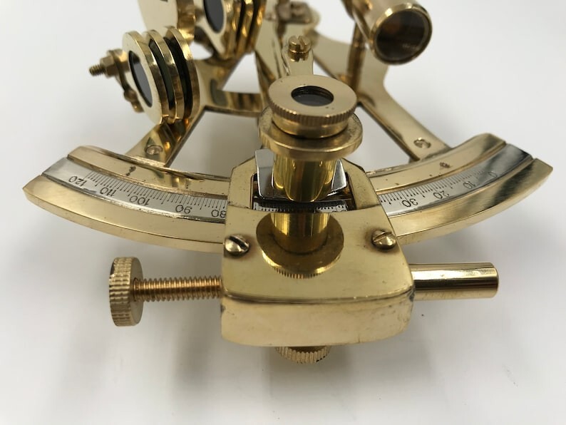 Nautical Handmade 5" Brass Sextant Marine Instrument Astrolabe ...