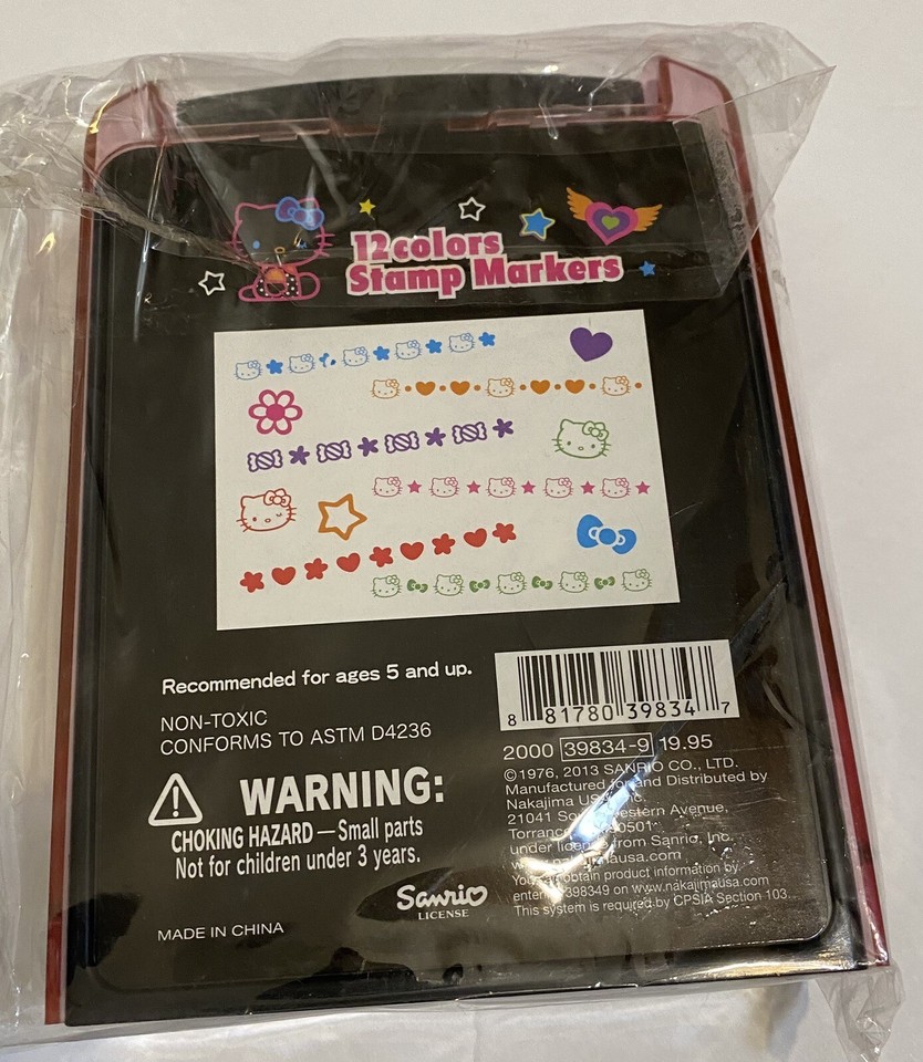 Sanrio Hello Kitty -Stamp Markers Set ,12 Colors - In Case,NEW ! | eBay