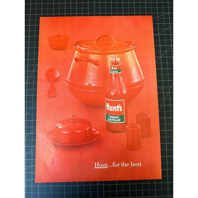 Vintage 1960 hunts catsup print ad | eBay