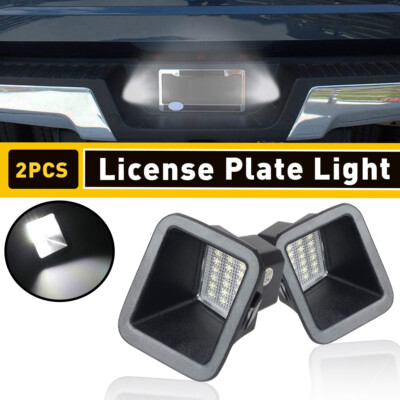 2 White LED License Plate Light For 2017-2022 Ford F-250 F-350 F-450 ...