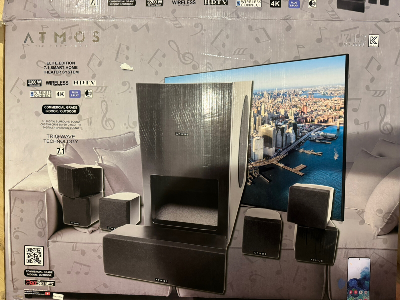 ATMOS 7.1.2 ELITE EDITION SMART HOME THEATER SYSTEM RP-600M 2200w | eBay