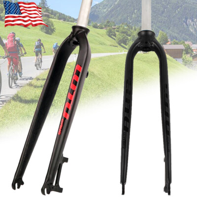 Mountain Bike Fork Aluminum Rigid Straight Forks 1-1/8" Disc Brake 26 ...
