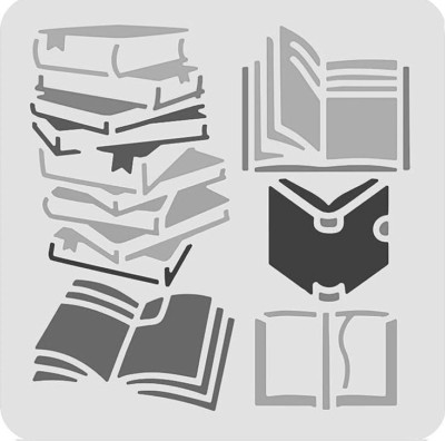 8"x8" Clear Plastic Stencil - Books (SN465)***** | eBay
