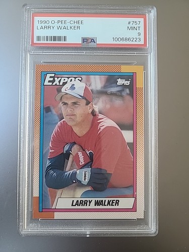 Larry Walker 1990 O-Pee-Chee #757 PSA 9 | eBay