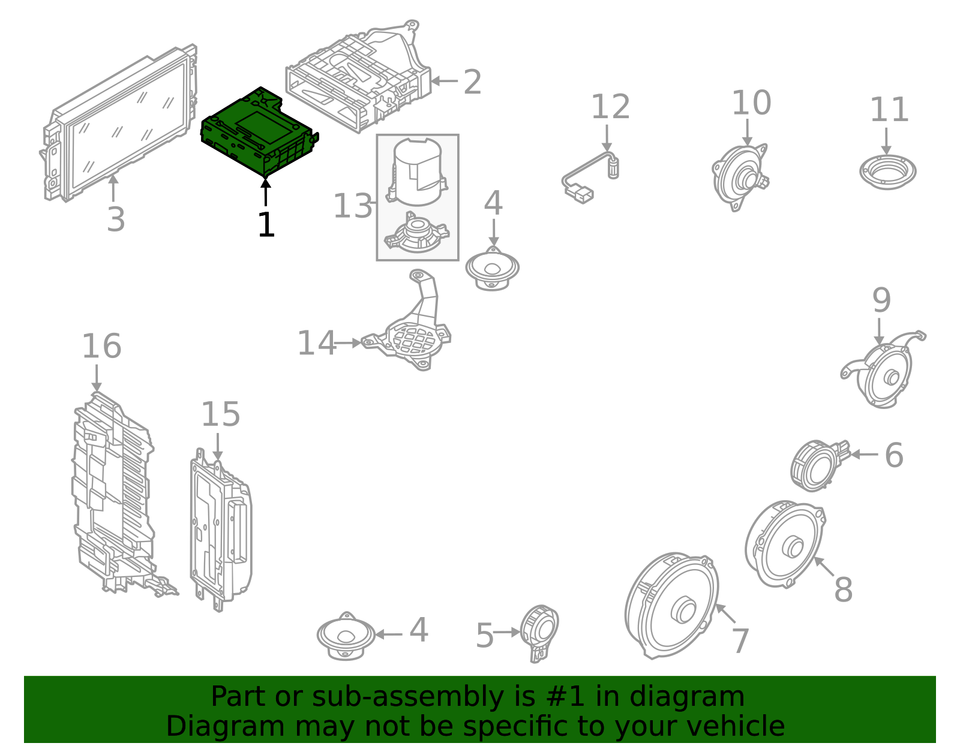 Genuine Audi Radio Control 8Y0-035-050-G | eBay