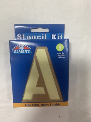 ELMER'S Gothic Letters Numbers Symbols Stencil Kit 3" | eBay