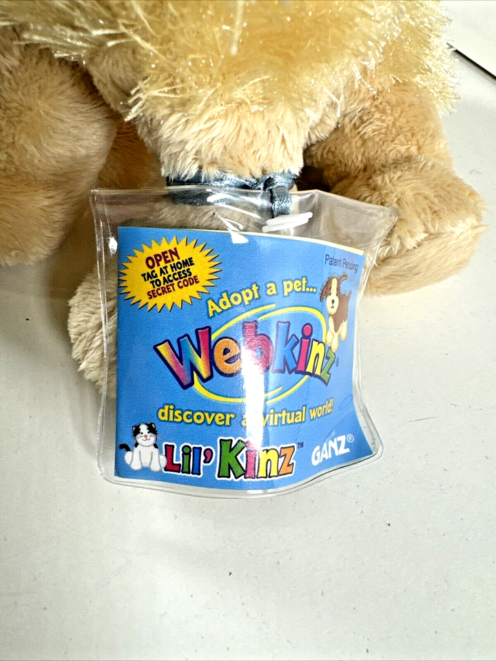 NEW Webkinz Golden Retriever Plush Dog Puppy Doll Mini Lil Kinz Code ...