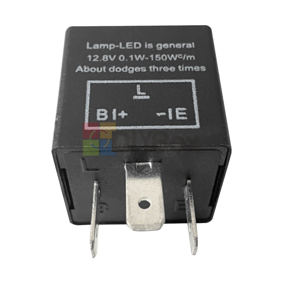 12V 3 Pin LED Flasher Relay Adjustable Freauency Turn Signal Light ...