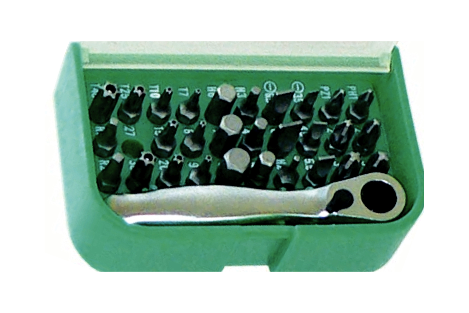 31 Piece 1/4" Hex Power Bit Set With Ratchet T&E Tools TX048 | eBay