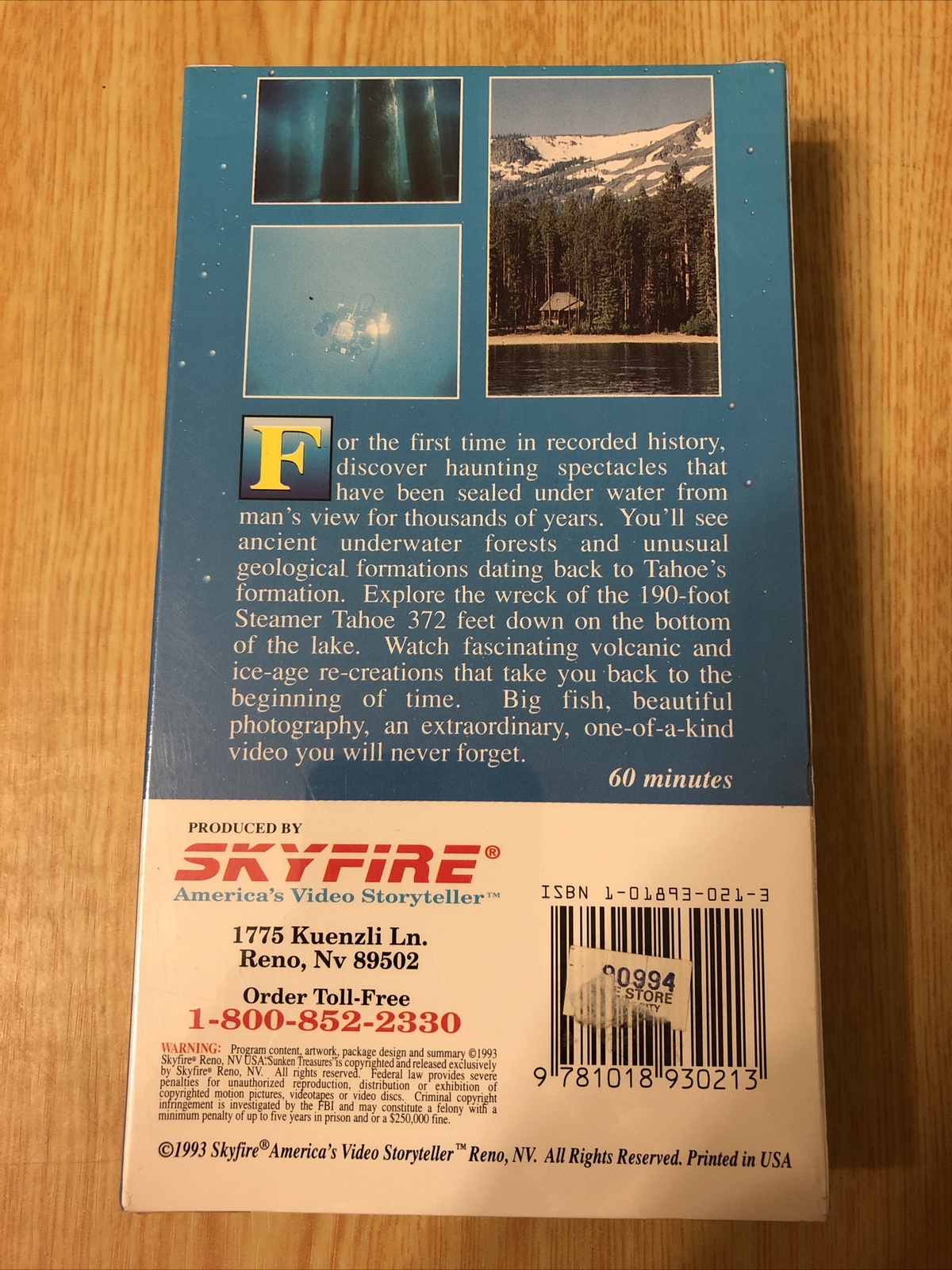 Sunken Treasures of Lake Tahoe - VHS Video - Skyfire | eBay