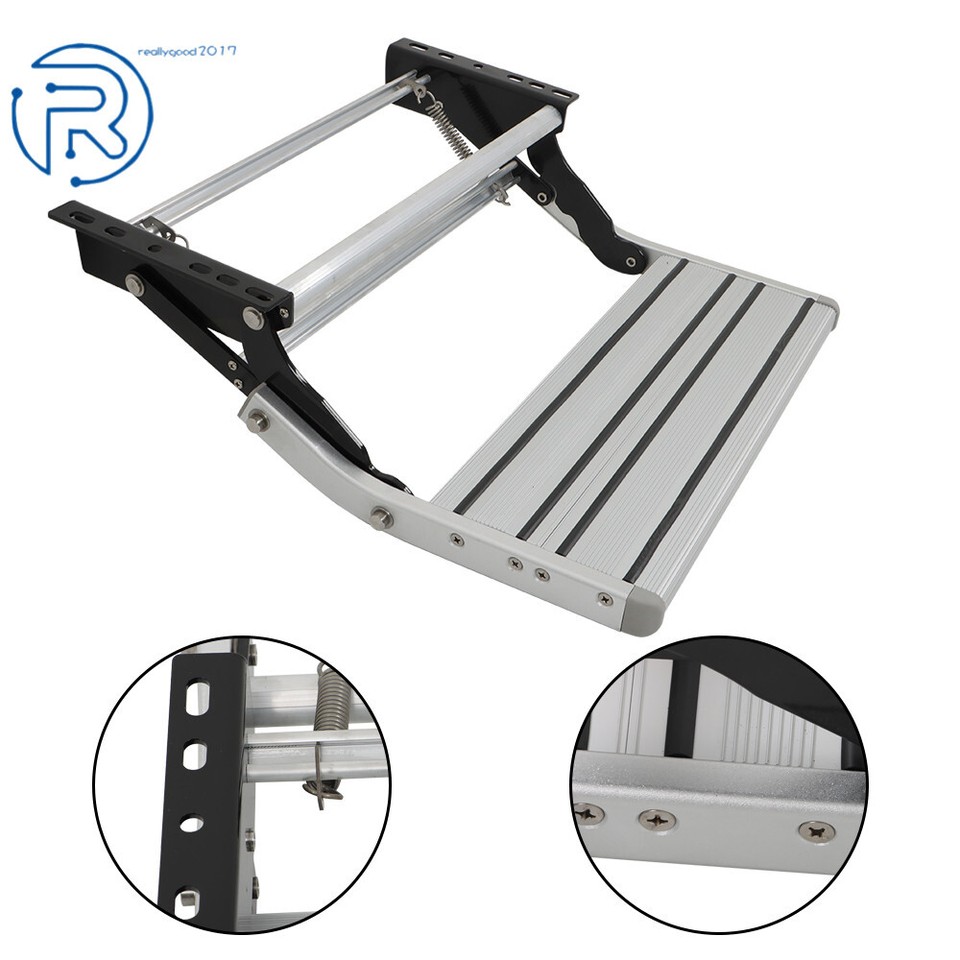 RV Camper Platform Steps Stair Anti-Slip One Step Manual Pull Out ...
